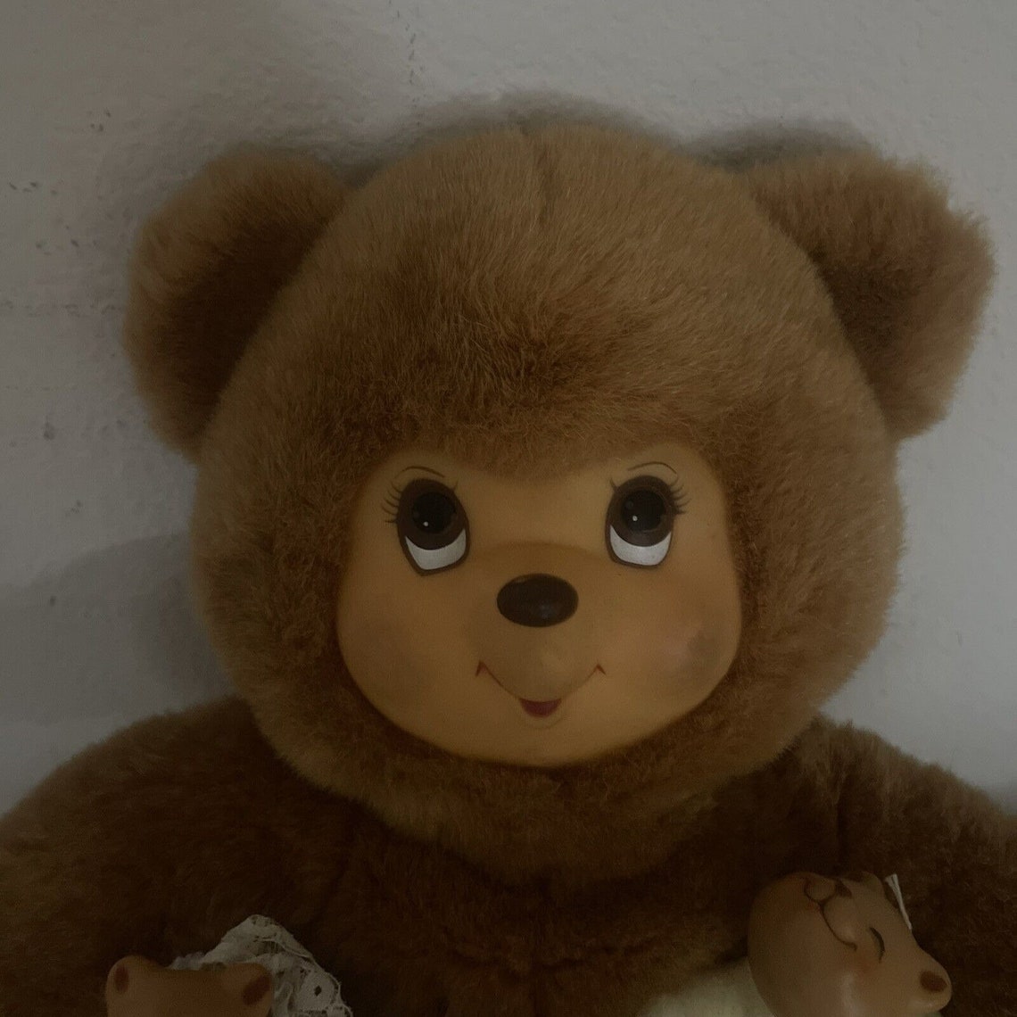 Vintage Dandee 15" Rubber Face Brown Teddy Bear Plush Mom 3 Cubs ...