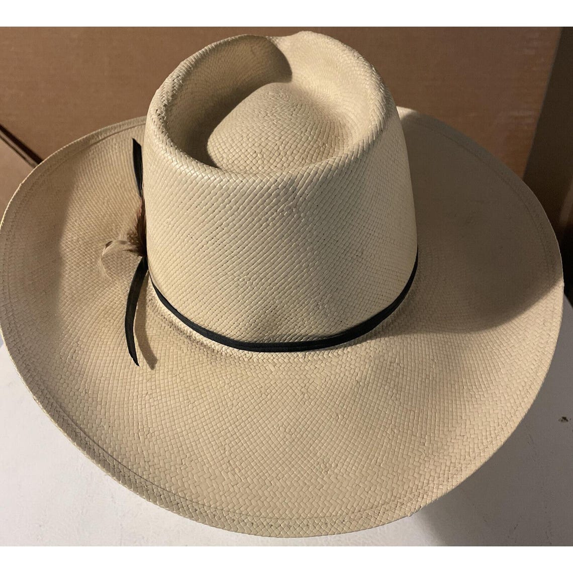 Vintage Stockman Resistol Ringo Straw Cowboy Hat W/feather 7 1/4 - Etsy