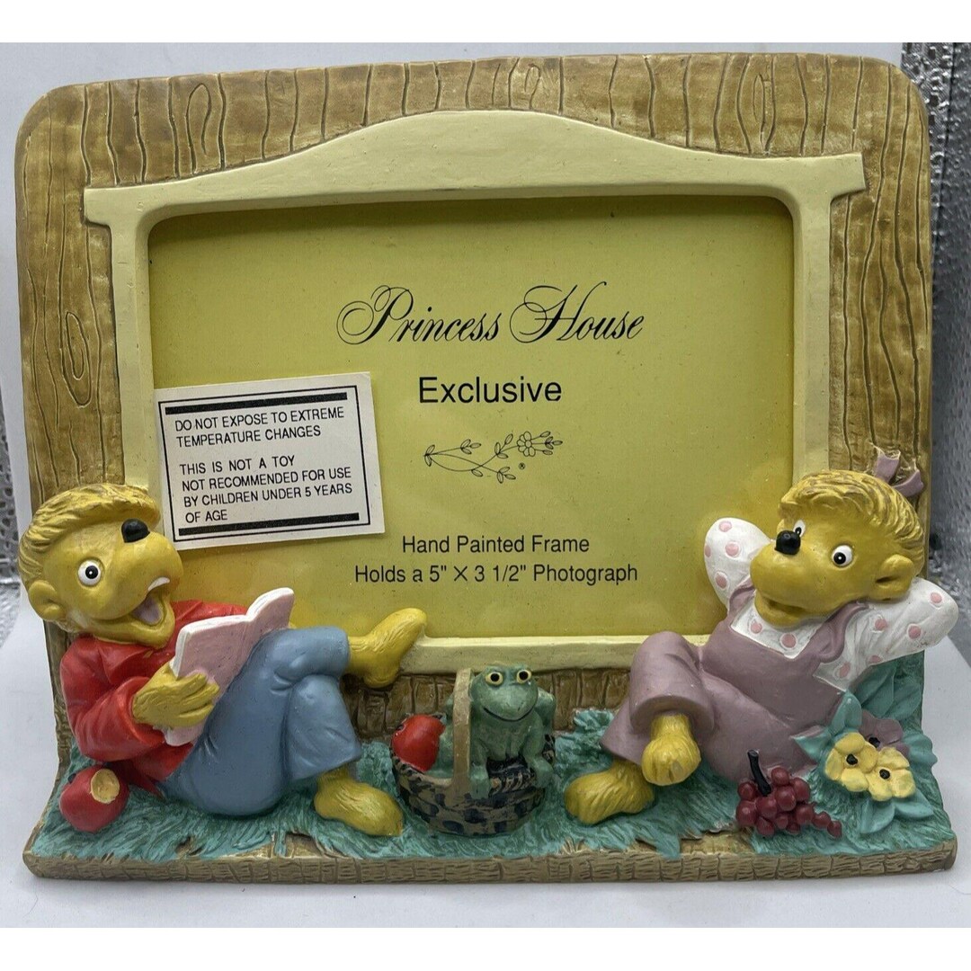 Berenstain Bears Picture Frame 5" X 3 1/2" Princess House - 1991 - Etsy
