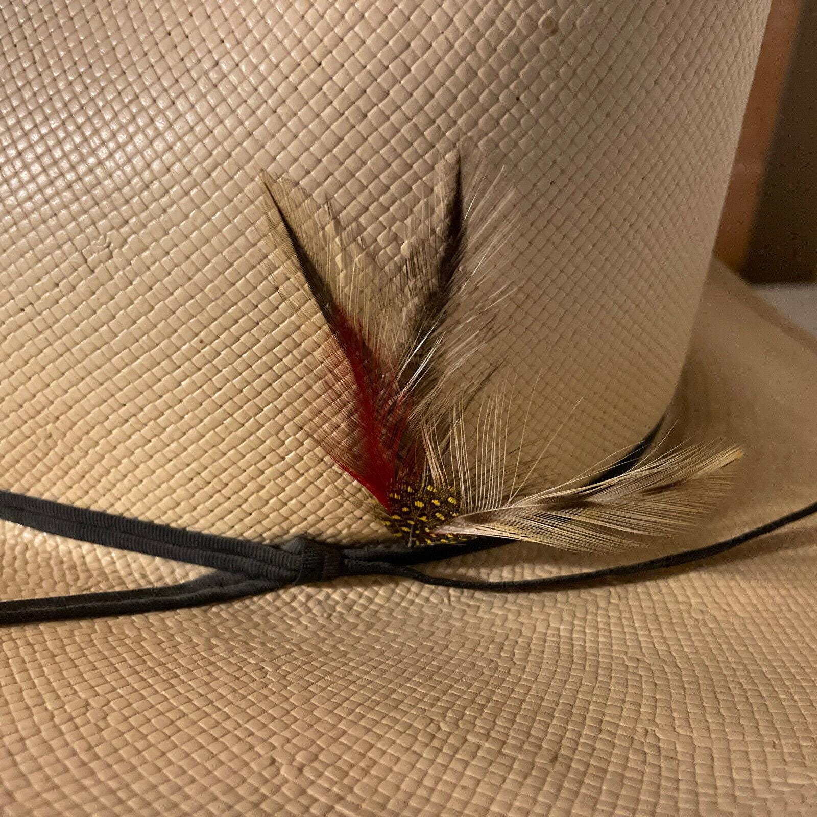 Vintage Stockman Resistol Ringo Straw Cowboy Hat W/feather 7 1/4 - Etsy