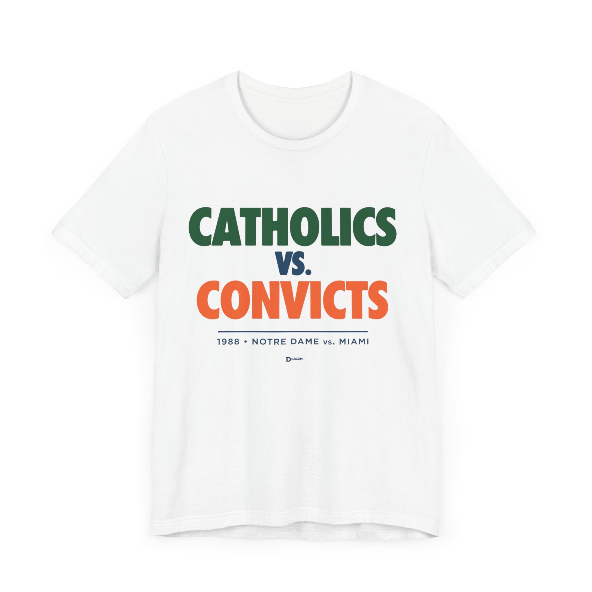 Catholics Vs. Convicts, Notre Dame Vs. Miami 1988, Vintage, Football ...