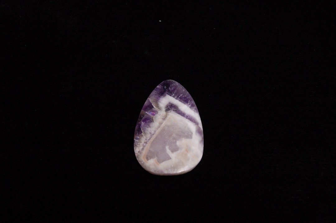Free Form Tear Drop Stone Cabochon Made From Chevron Amethyst - Etsy
