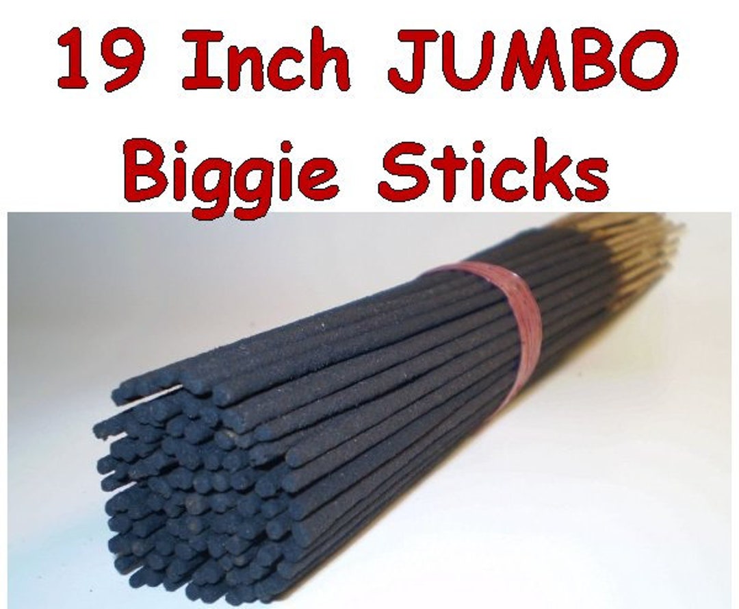 30 - 19" JUMBO - Biggie Hand Dipped Incense Sticks - Choose Charcoal or ...