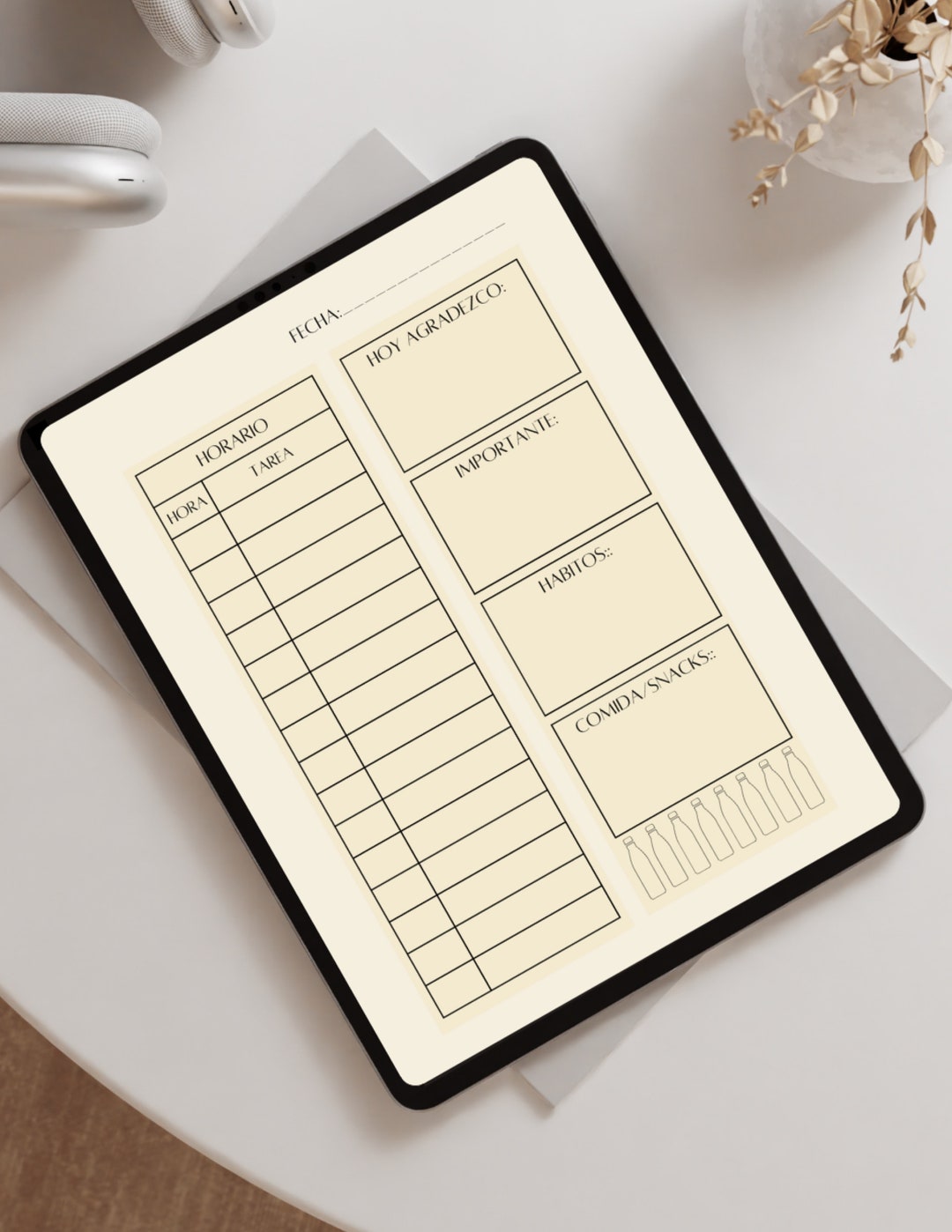 Planeador Diario Digital E Imprimible MINIMALISTA Sin Fechas (ESPAÑOL ...
