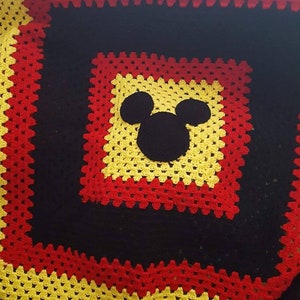 Crochet Pattern for Mickey/minnie Granny Square Blanket - Etsy