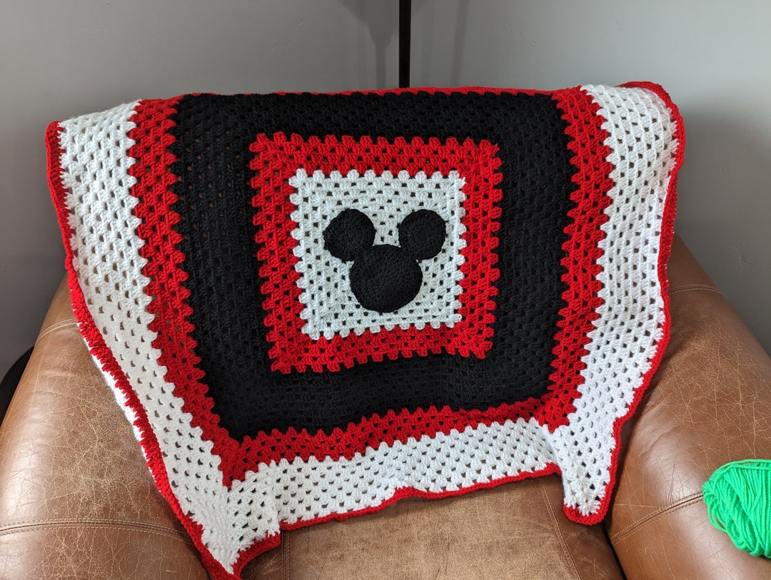 Crochet Pattern for Mickey/minnie Granny Square Blanket - Etsy
