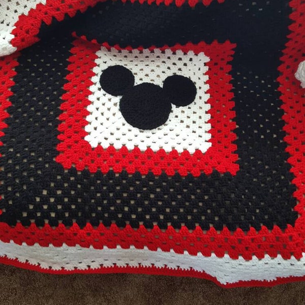 Mickey Mouse Granny Square - Etsy