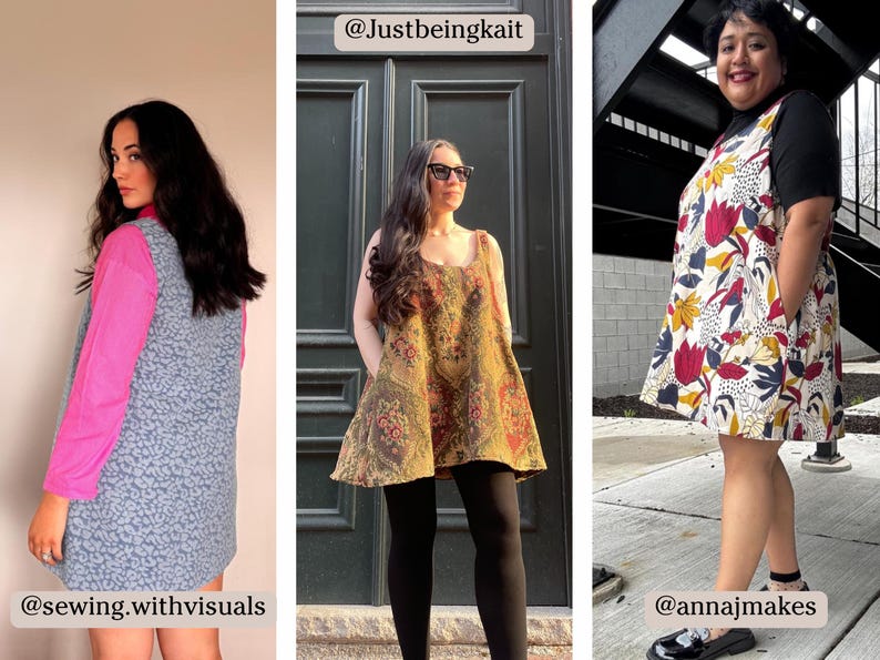Anna Dress Sewing Pattern: Mini A-line Jumper With Pockets (digital PDF ...