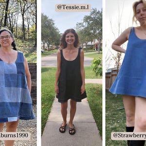 Anna Dress Sewing Pattern: Mini A-line Jumper With Pockets (digital PDF ...