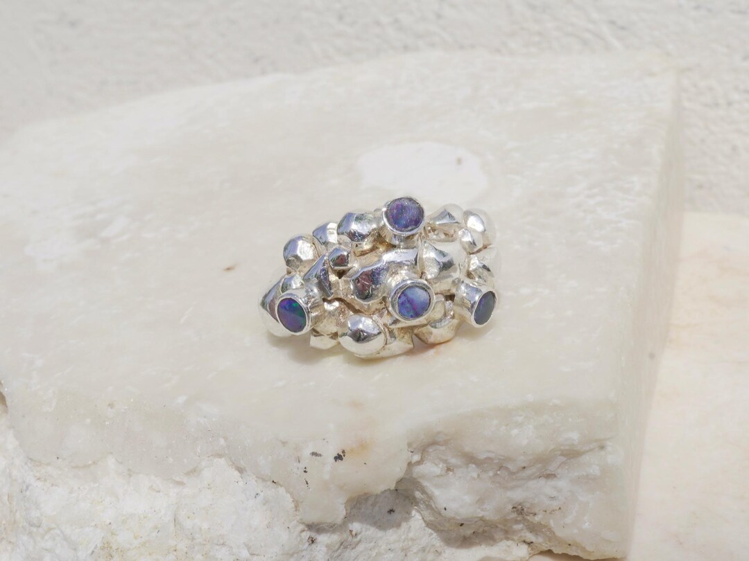 Organic 3D Australian Opal Ring | Meaningful Jewelry | Gold Mountain ...
