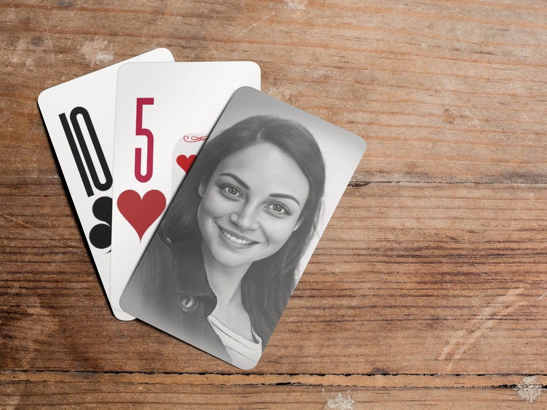 Custom Portrait Playing Cards Deck and 8X10 Digital Art Portrait - Etsy