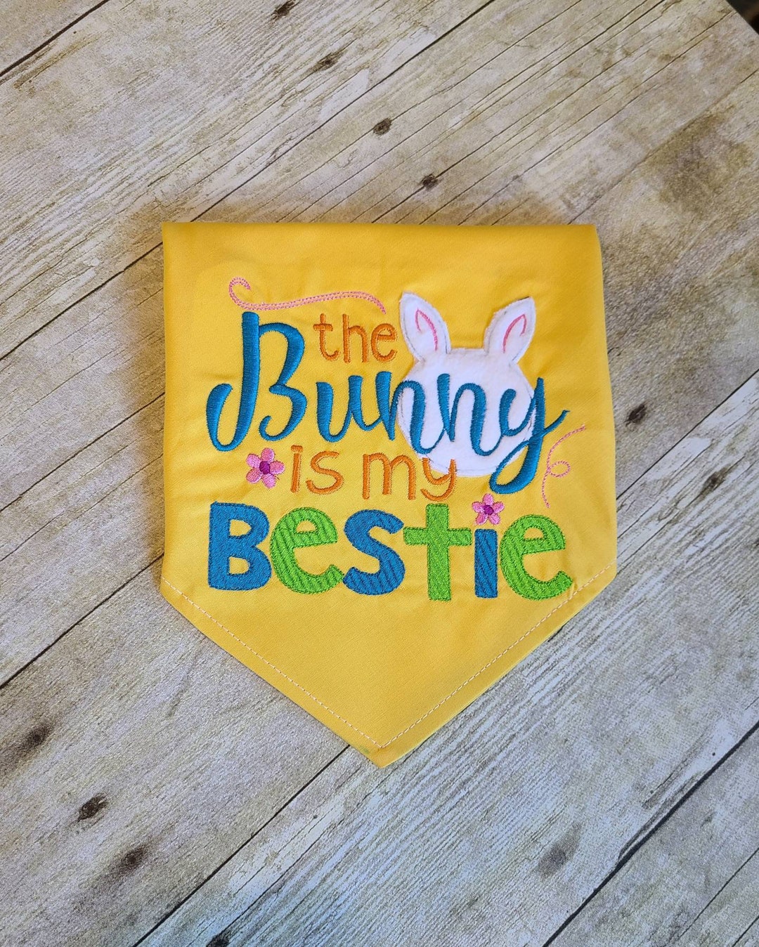 The Bunny is My Bestie Tie on Easter Dog Bandana Easter Dog - Etsy UK
