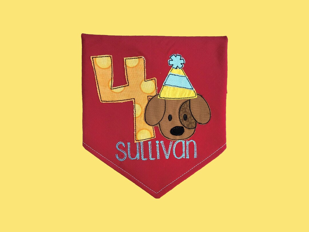 Puppy Number 1-9 Personalized Birthday Tie on Dog Bandana - Jannie Mae ...
