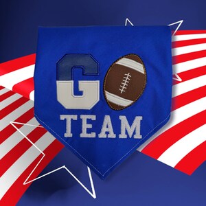 Go Team Tie on Dog Bandana in Your Team's Colors - Etsy