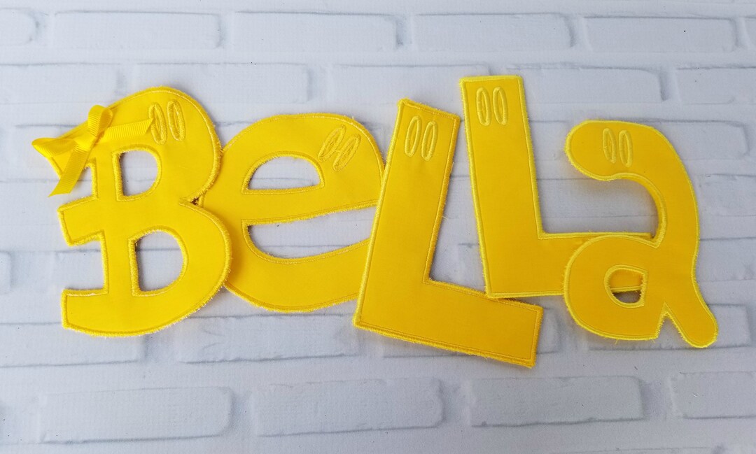 Fabric Banner Letters and Numbers Individual Embroidered - Etsy