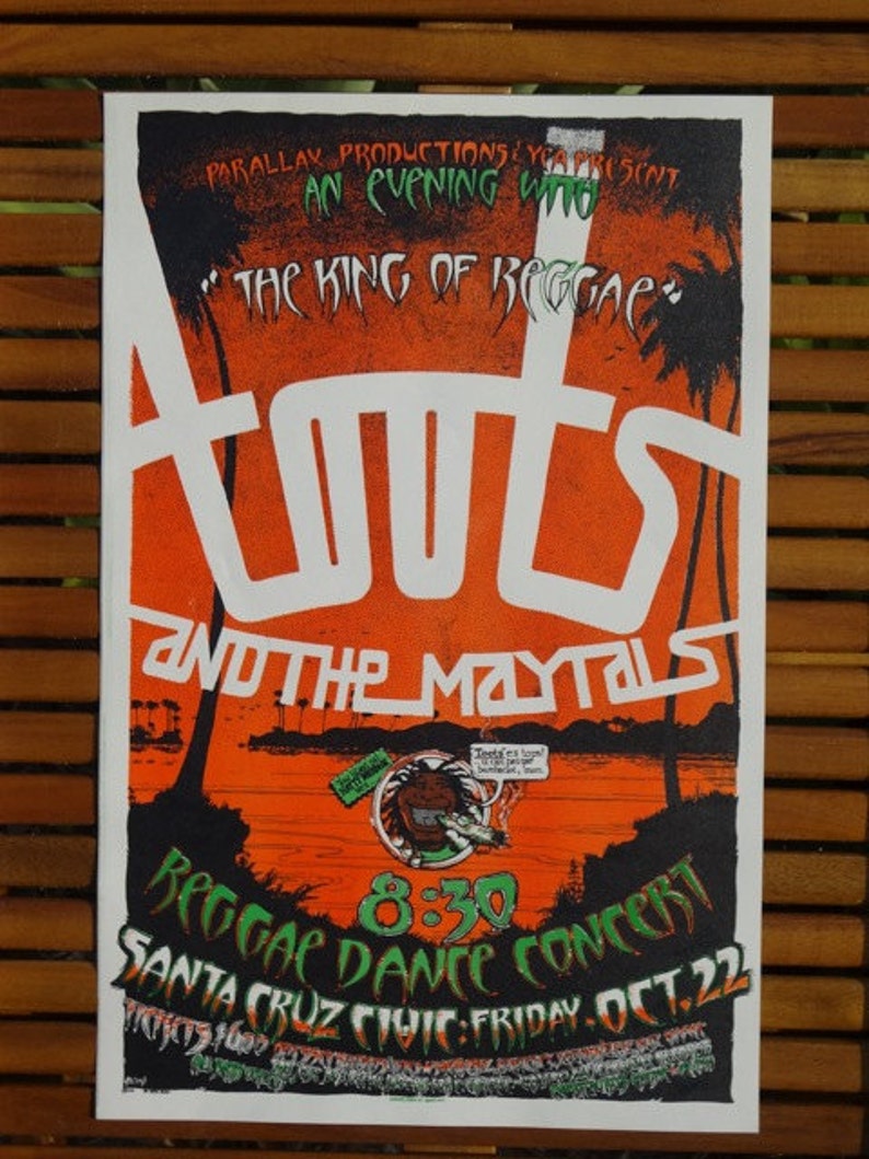 Rare Toots and the Maytals Santa Cruz Civic Concert Poster - Etsy