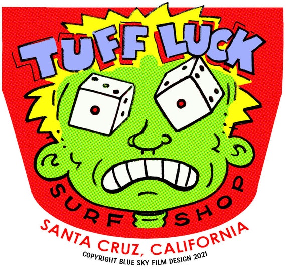 Tuff Luck Surf Shop 3 Inch Wide Sticker. Perfect for Your | Etsy