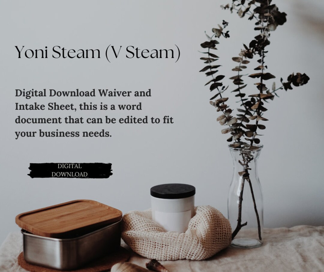 V Steam/yoni Steam/digital Download/intake Form/wavier/yoni Steam/small ...