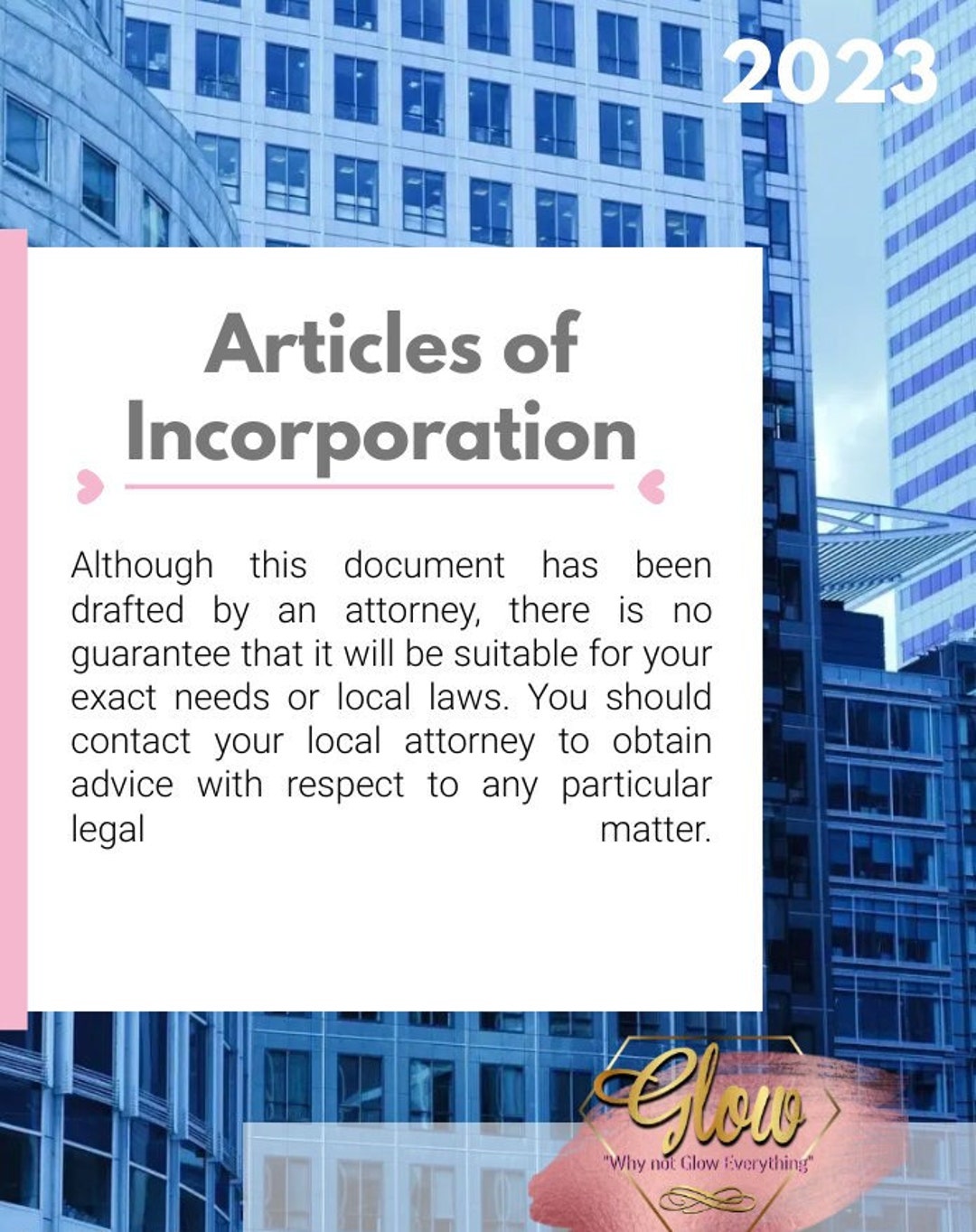 Articles of Incorporation/editable Business Template/ Business Article ...
