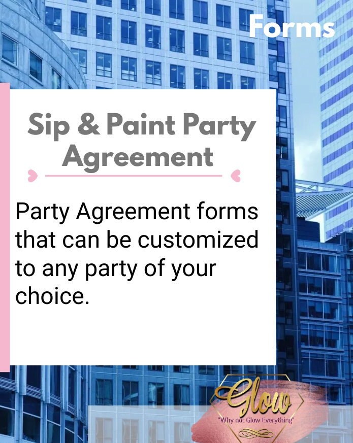 Sip and Paint Agreement/forms/party Agreement/party Forms/word Template ...