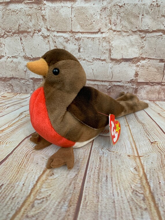 Vintage 1998 TY Early the Red Robin Bird Plush Stuffed Animal | Etsy