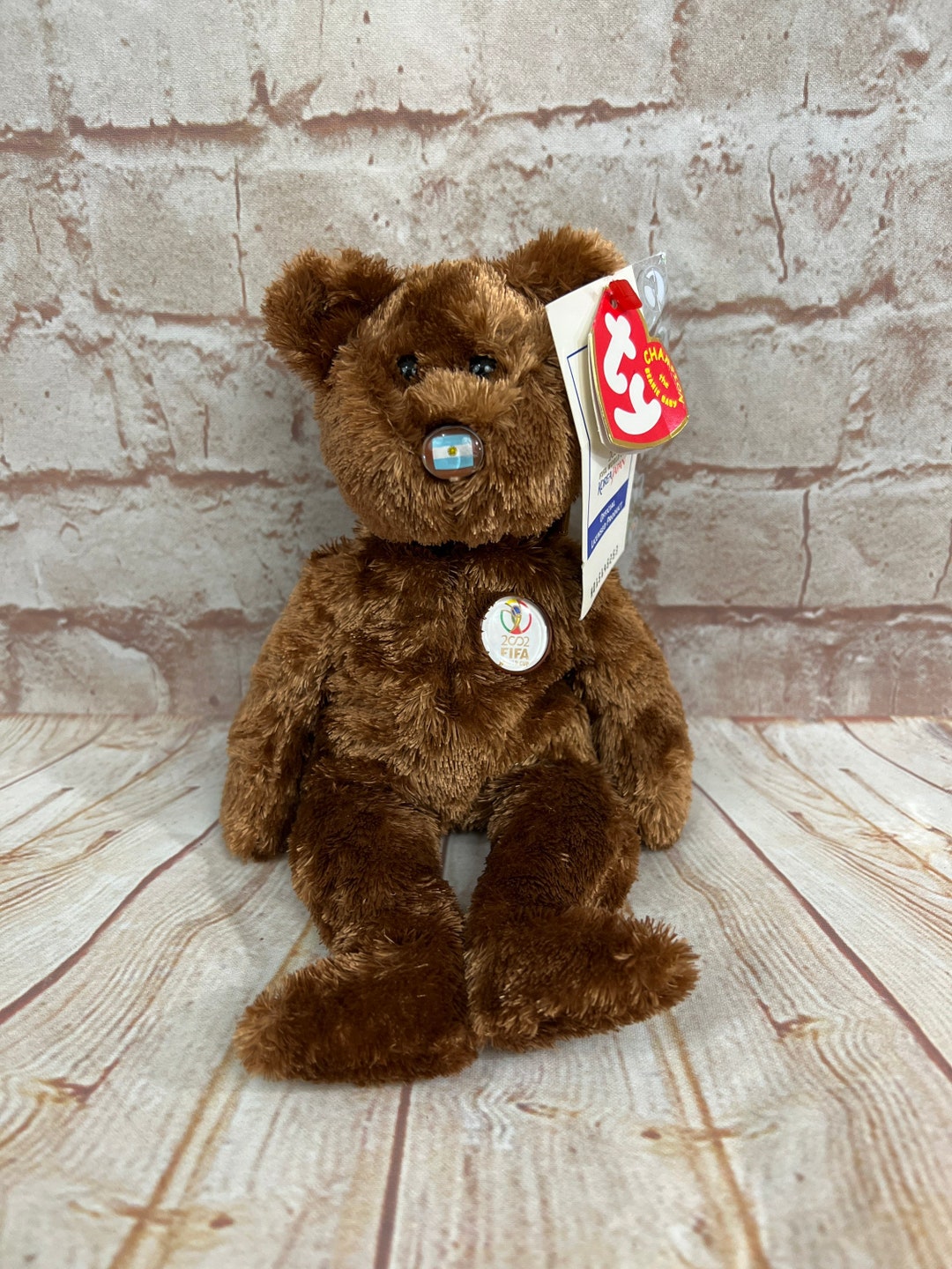 Vintage Ty Champion the Uruguay 2002 FIFA World Cup Soccer Bear Plush ...