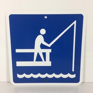 Dock Fishing Mini Metal Camping Lake Parks & Recreation Sign 6"x6" or ...
