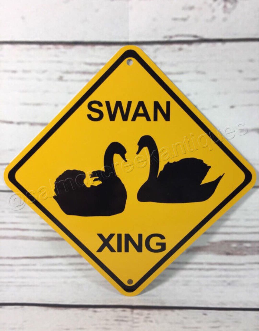 Swan Xing Metal Sign: Yellow Caution Crossing Sign - Etsy