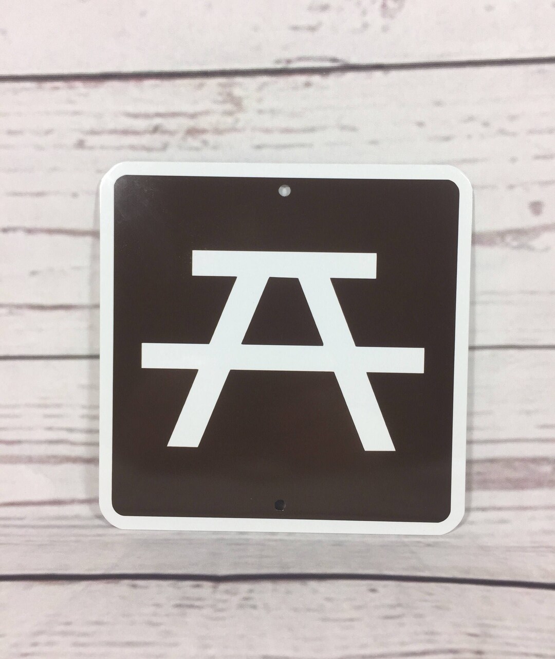 Picnic Table Mini Metal Camping Parks Recreation Sign 6x6 or 12x12 NEW ...