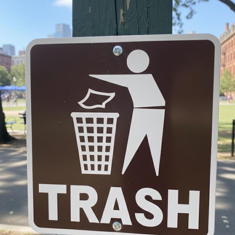 Trash Can Signs - Etsy