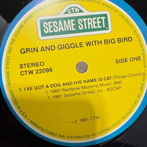 Vintage 1981 the Sesame Street Jokes Grin & Giggle With Bog Bird Record ...