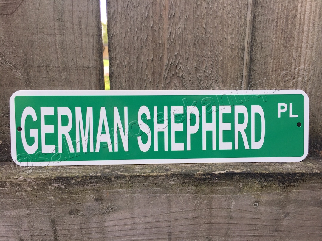 GERMAN SHEPHERD Place Street METAL Dog House Sign 3"x12" New & Handmade ...