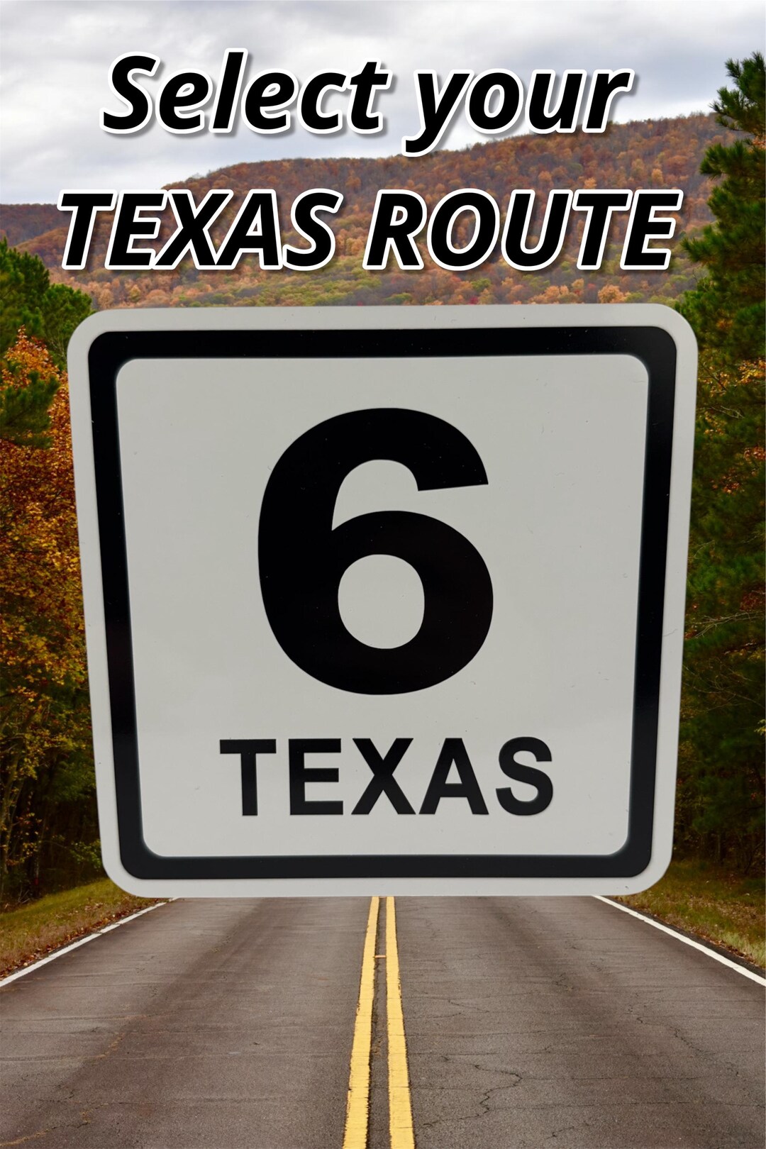 Custom Texas State Route Sign: Personalized Metal Road Sign - Etsy