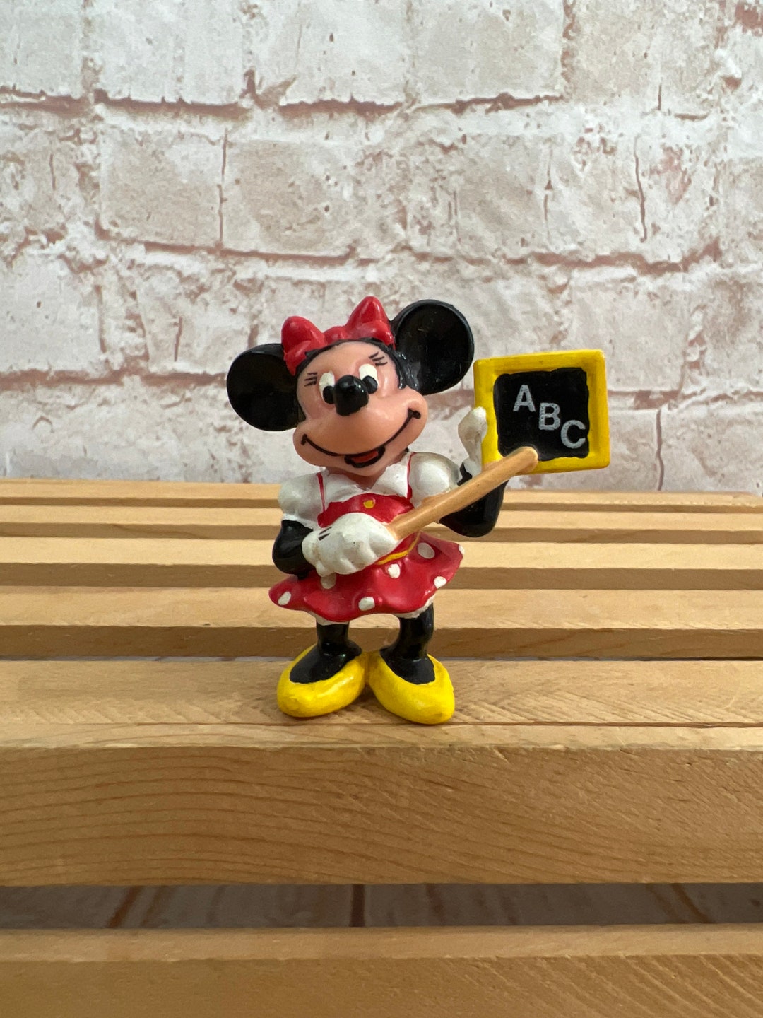 Vintage Disney Minnie Mouse Teacher Mini PVC Miniature 2 Action Figure ...