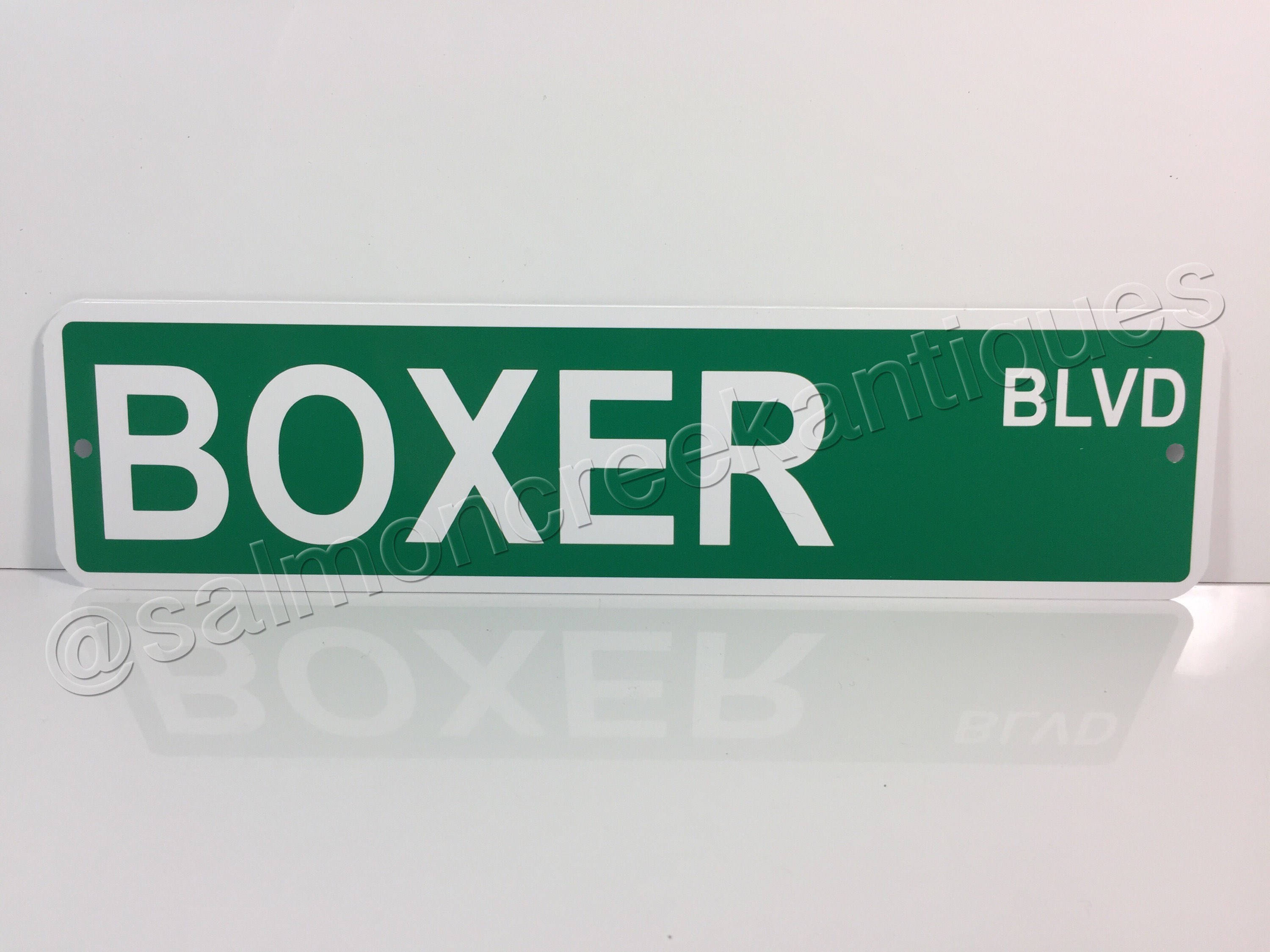 BOXER Blvd METAL Sign 3x12 New & Handmade - Etsy