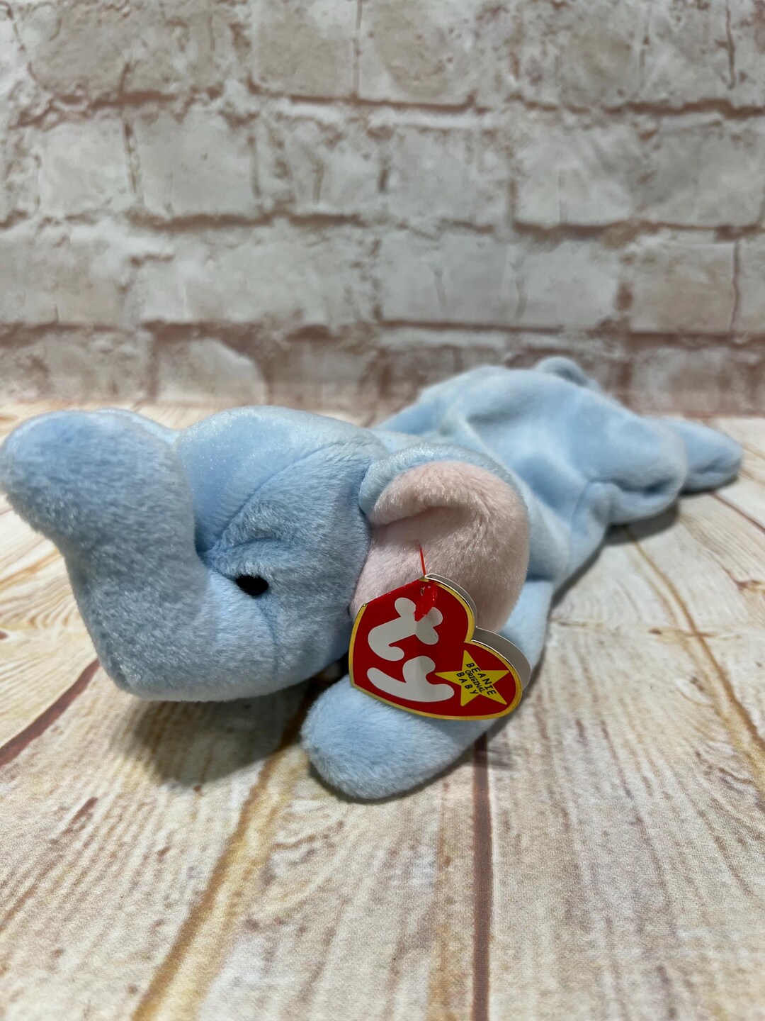 Vintage 1995 TY Peanut the Baby Elephant Plush Stuffed Animal the ...