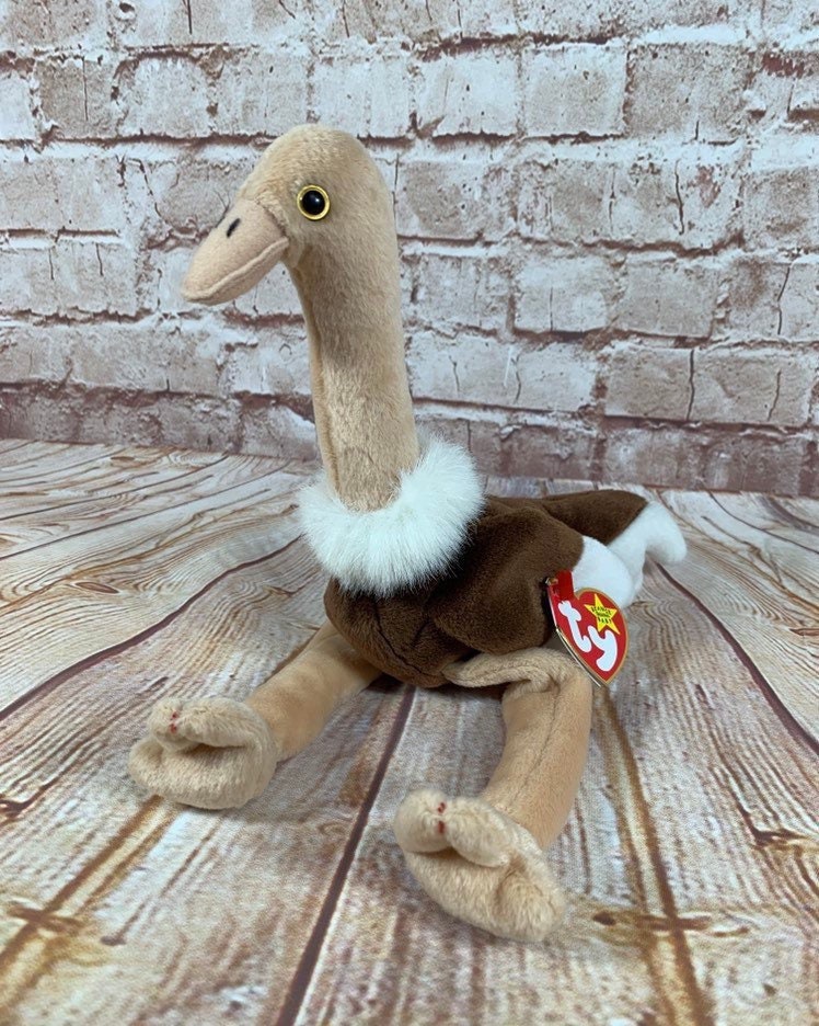 Vintage 1997 TY Stretch the Ostrich Bird Plush Stuffed Animal the ...
