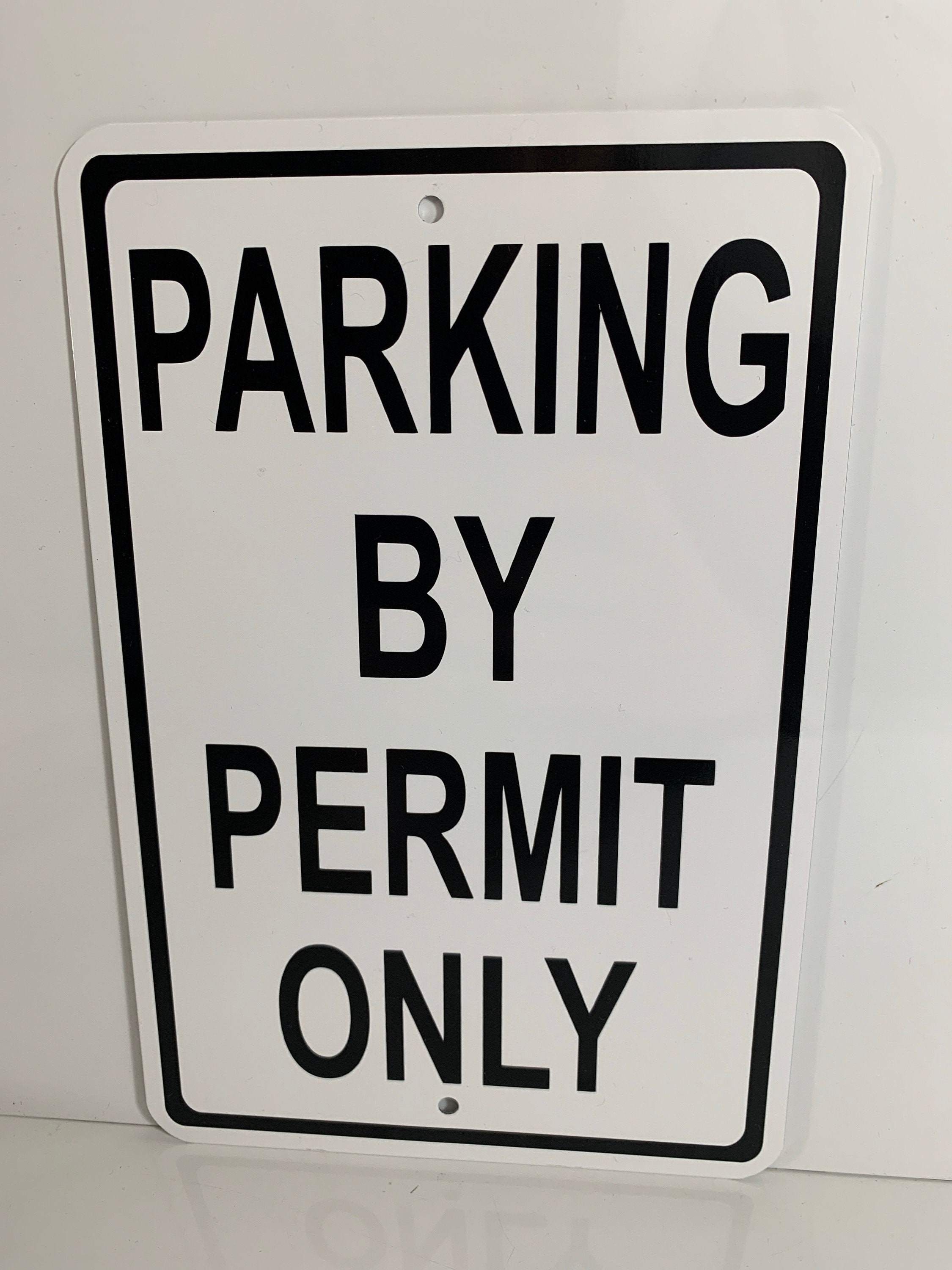 PARKING by Permit Only Metal Street No Parking Sign NEW 3 - Etsy