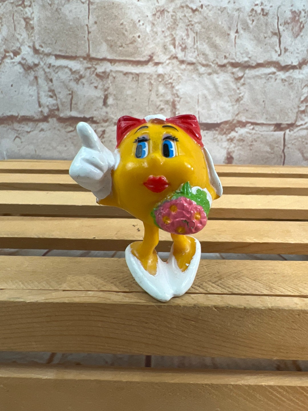 Vintage 1982 Mrs Pac-man Coleco Bride Mini PVC Figure Figurine Arcade ...