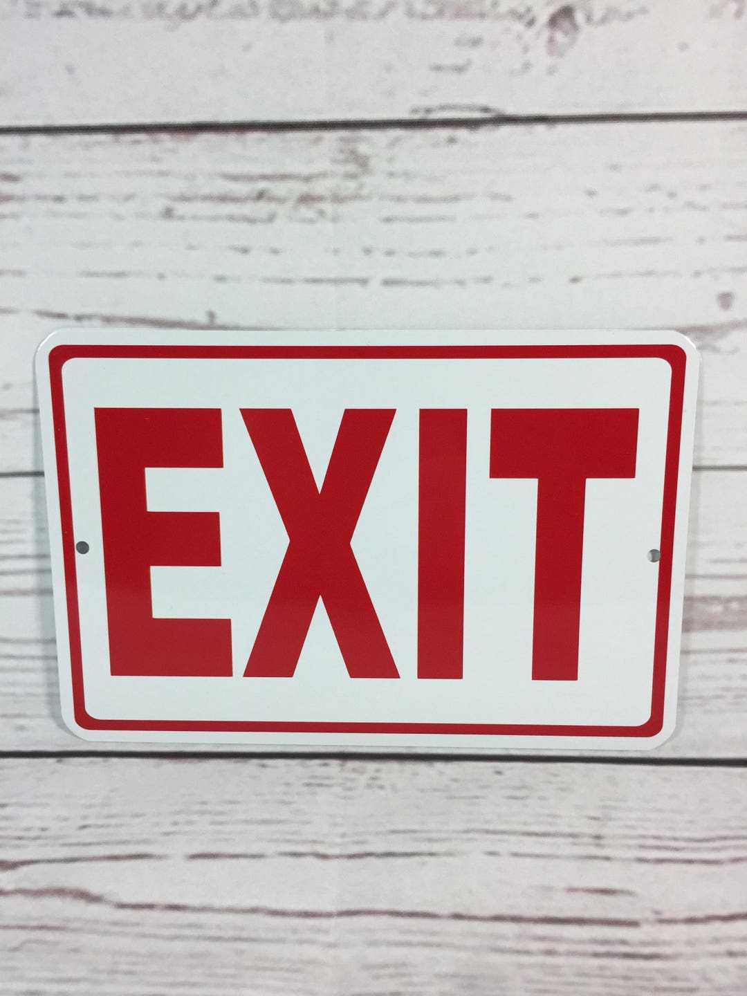 EXIT Metal Door Home or Business Safety Warning Sign NEW - (3 Sizes ...