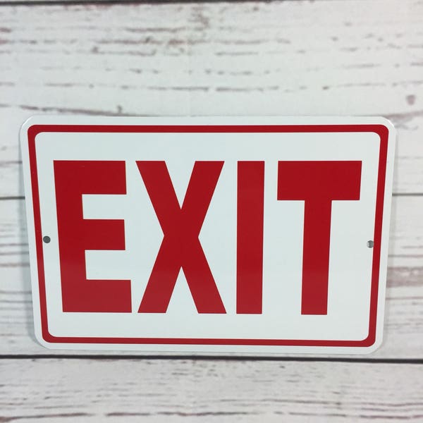 Metal Exit Signs - Etsy