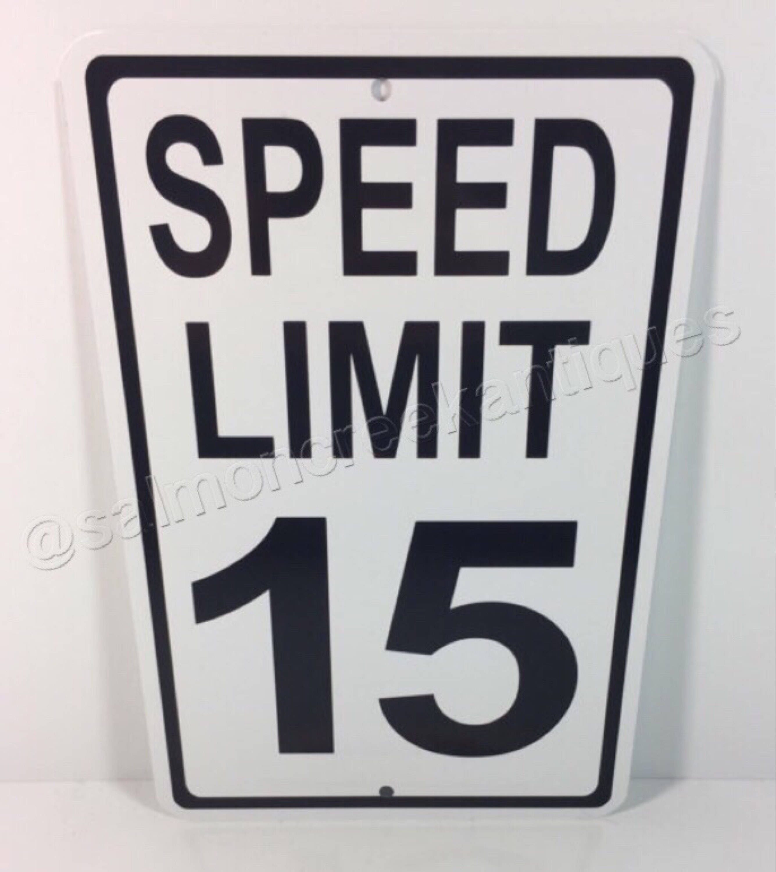 Speed Limit 15 Mini Metal Street Traffic Sign NEW 15MPH 3 - Etsy