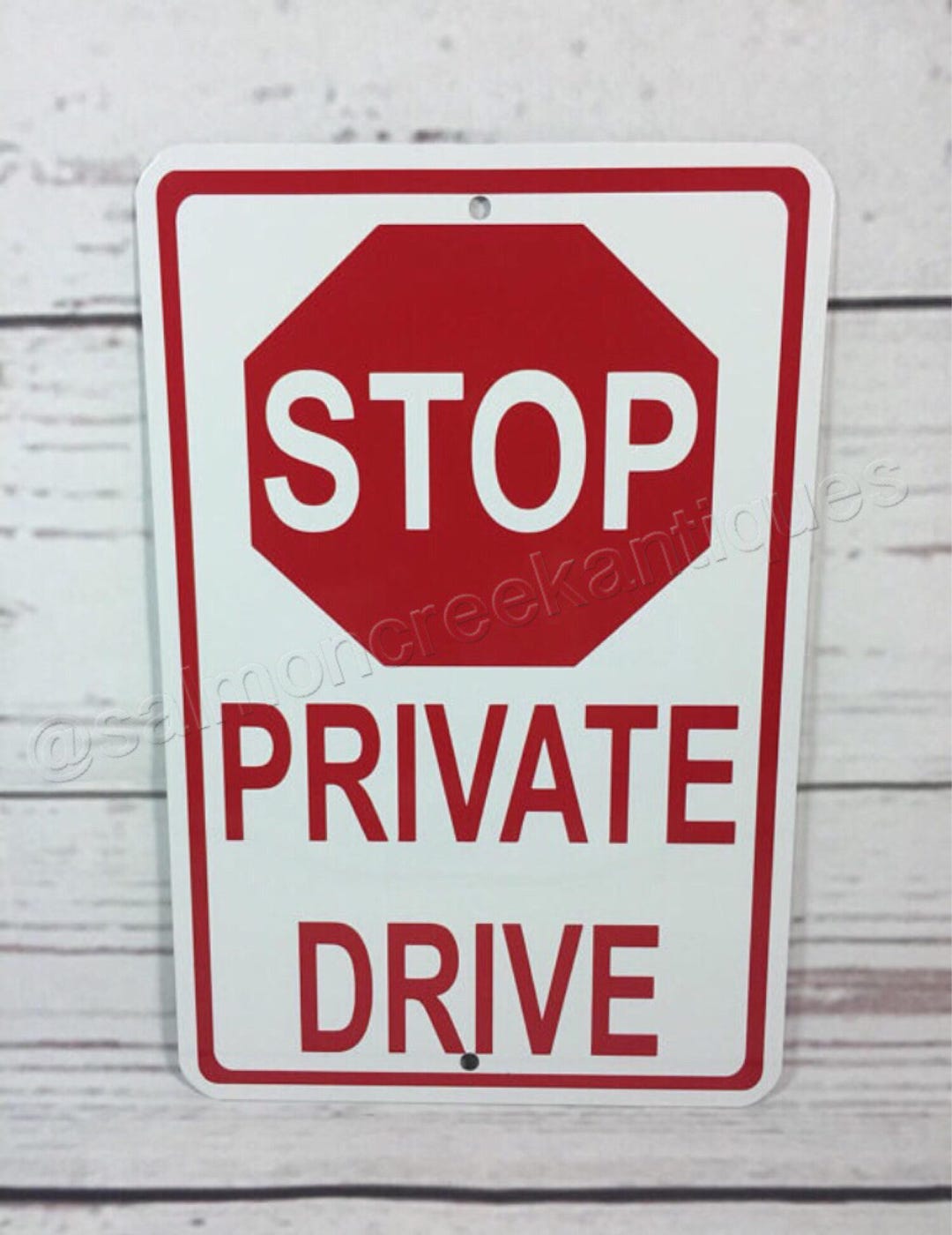 STOP Private Drive Metal Property Sign NEW - (3 Sizes Available) - Etsy