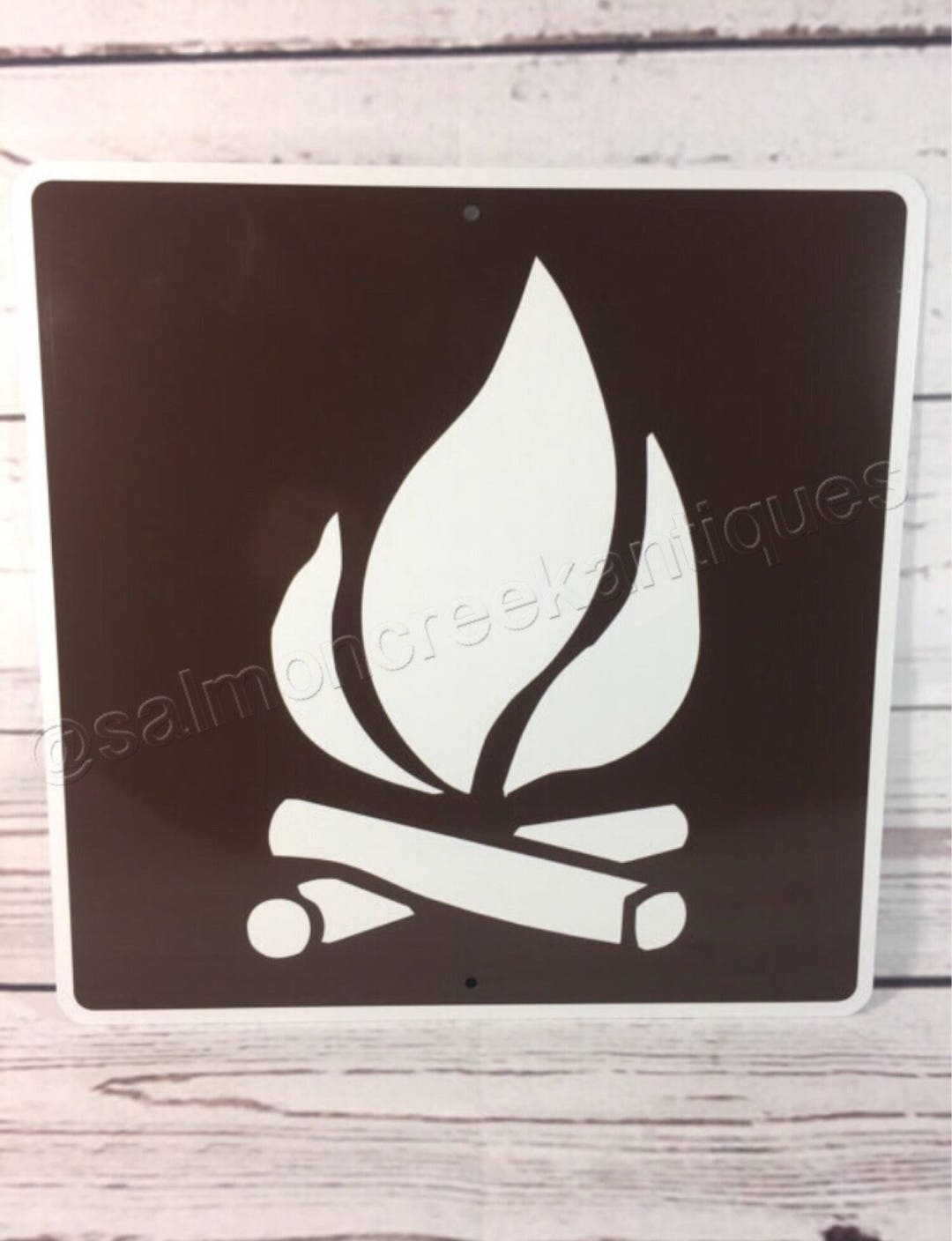 Camp FIRE Mini Metal Home Street Sign 6"x6" or 12"x12" NEW Camping ...