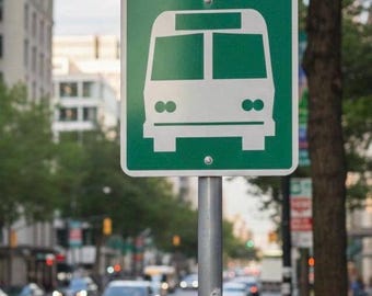 Vintage Bus Stop Sign - Etsy