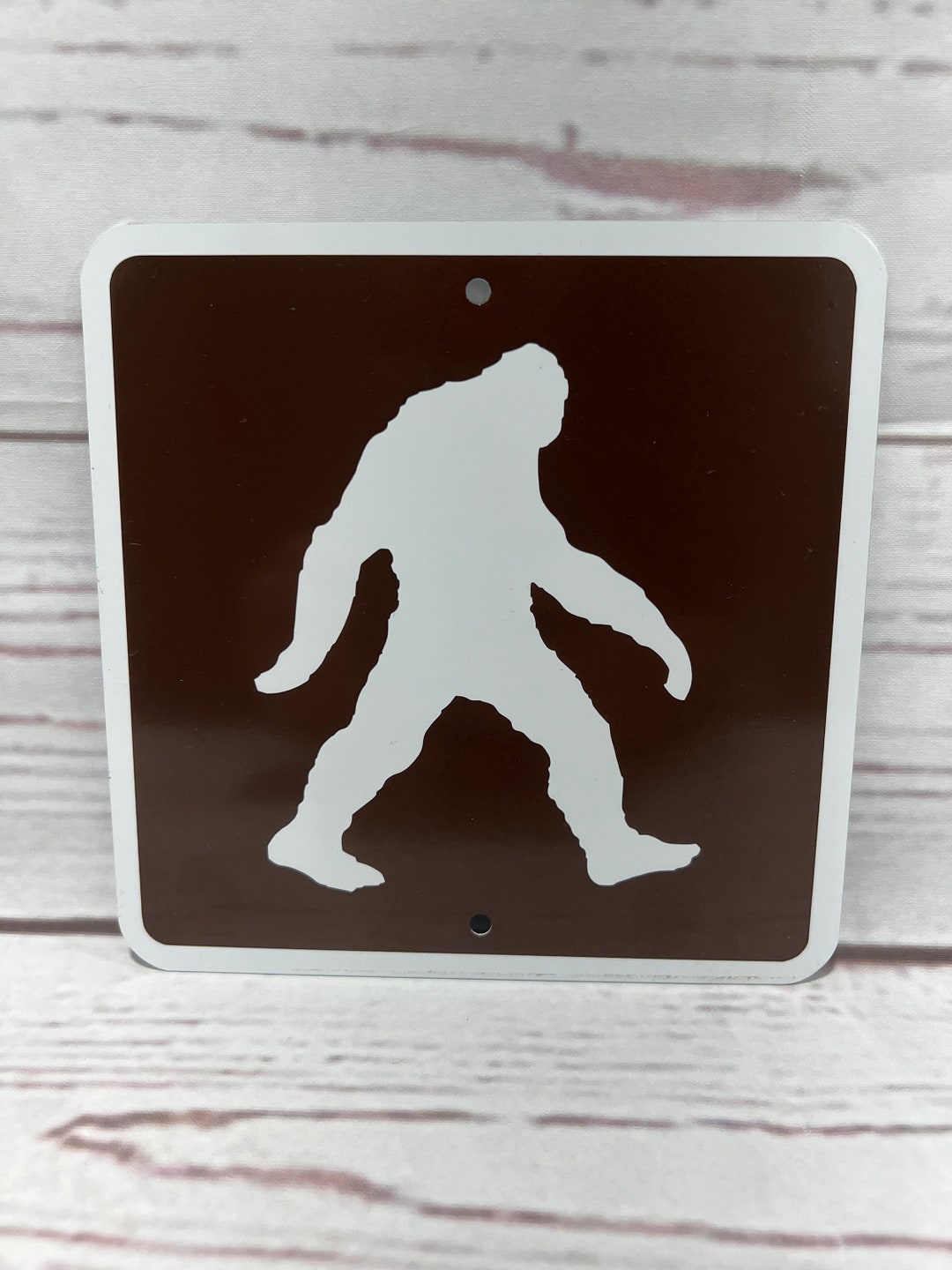 Big Foot Sasquatch Mini Metal Parks & Recreation Trail Safety Camping ...