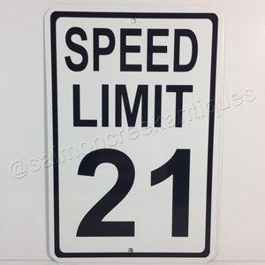 CUSTOM Speed Limit Metal Street Traffic Sign NEW - You Choose the Speed ...