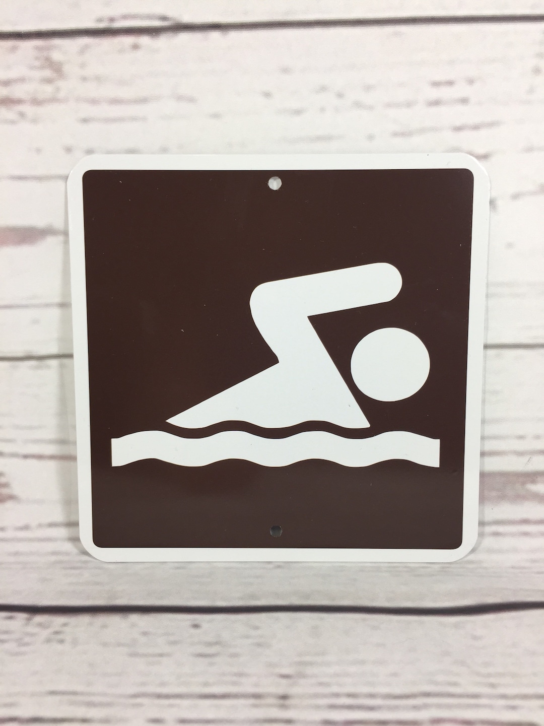 Swimming Metal Park Lake Sign 6"x6" or 12"x12" NEW (2 Sizes Available ...