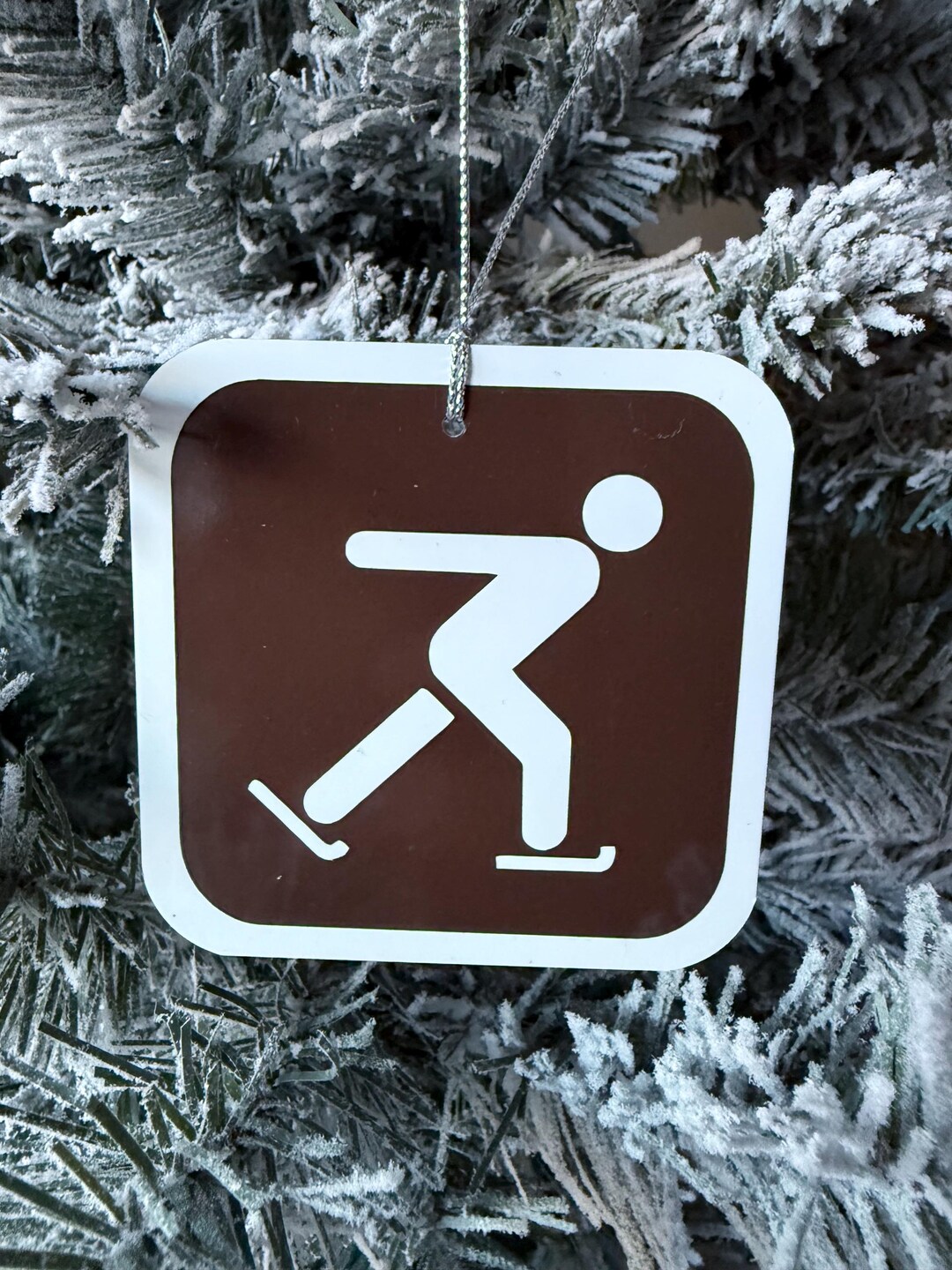 Ice Skating Mini Metal Sign Christmas Tree Ornament 3” - Winter Sports ...