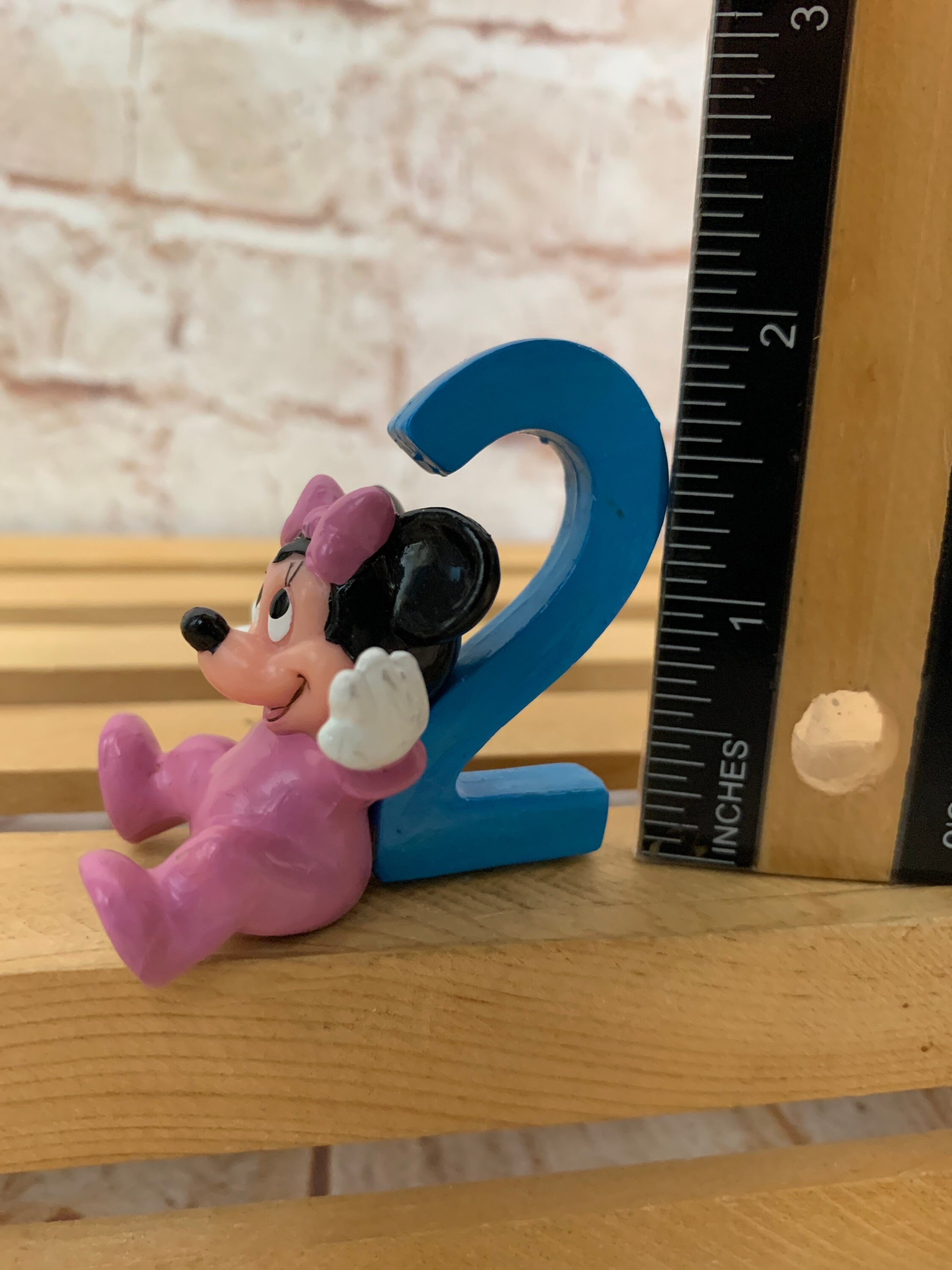 Vintage Disney Baby Minnie Mouse Number 2 2nd Birthday Cake-topper Mini ...